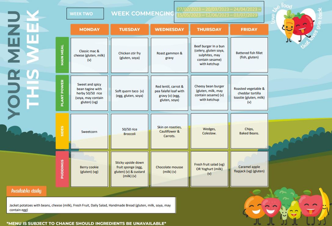 School Meals - Garlinge Primary and Nursery School